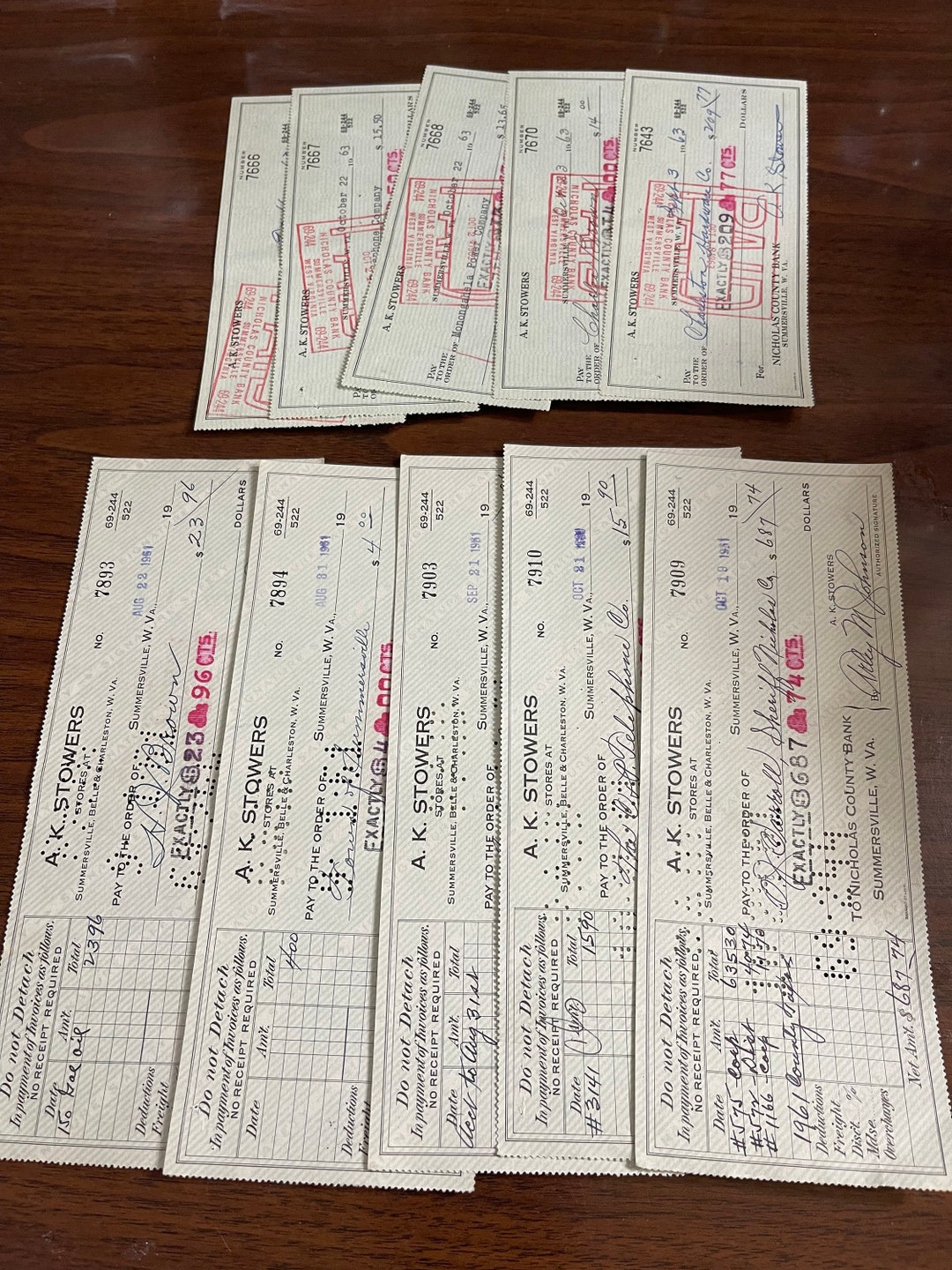 10 Vintage Checks - Etsy