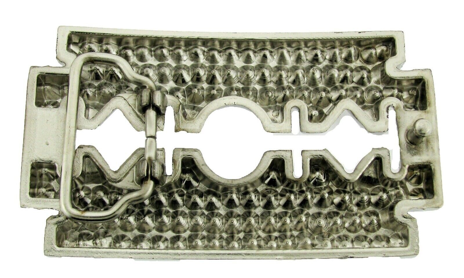 Razor Blade Belt Buckle Hairdresser Hairstylist Tool Barber Shop Silver ...