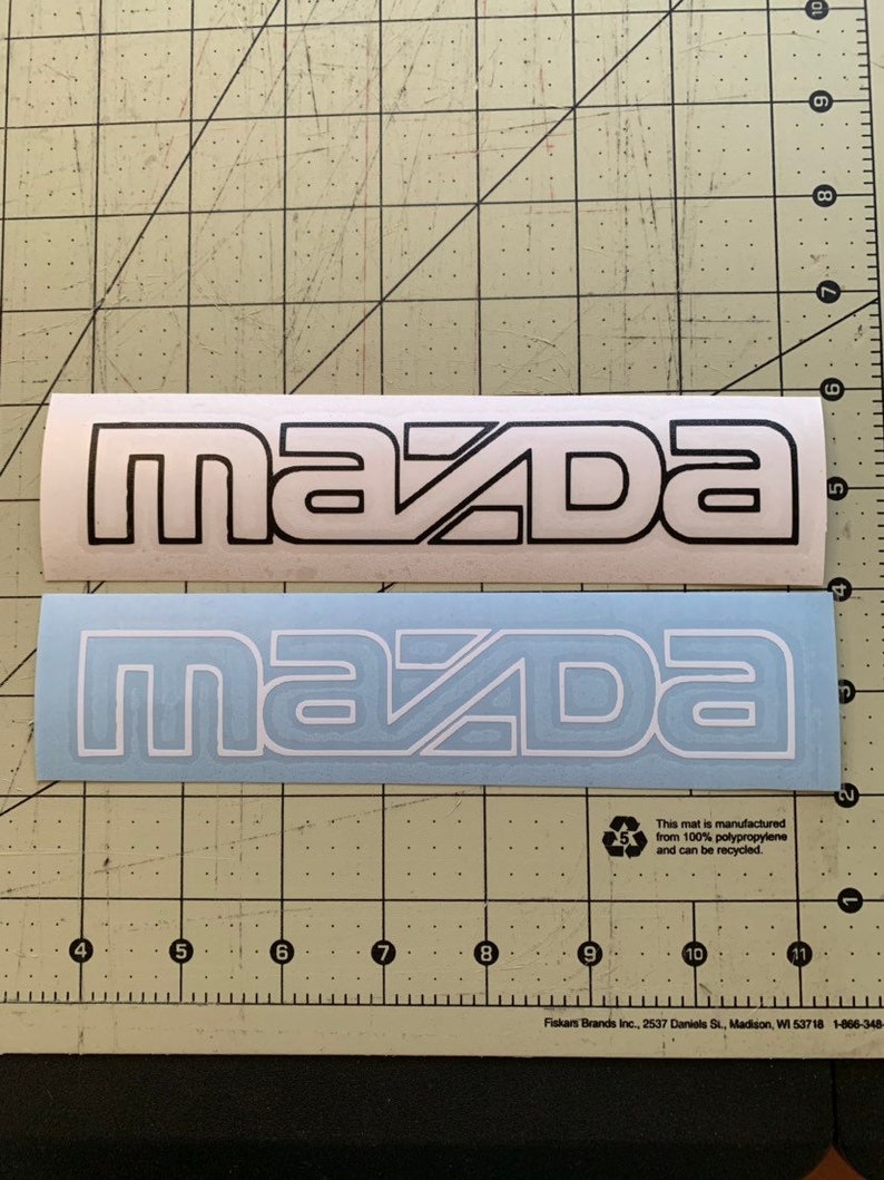 Mazda logo outline Vinyl Decal 7 bumper sticker miata | Etsy