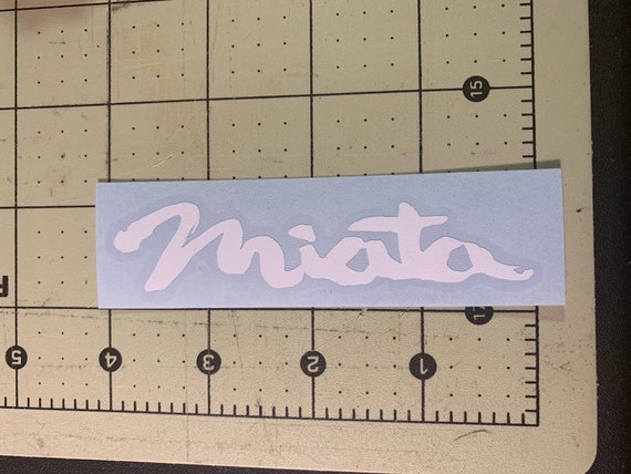 Miata Logo Script Decal Sticker 4 Long & 1 High. | Etsy