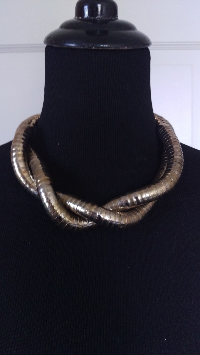 Native American Gold Plated Sterling Serpentine Necklace | Etsy