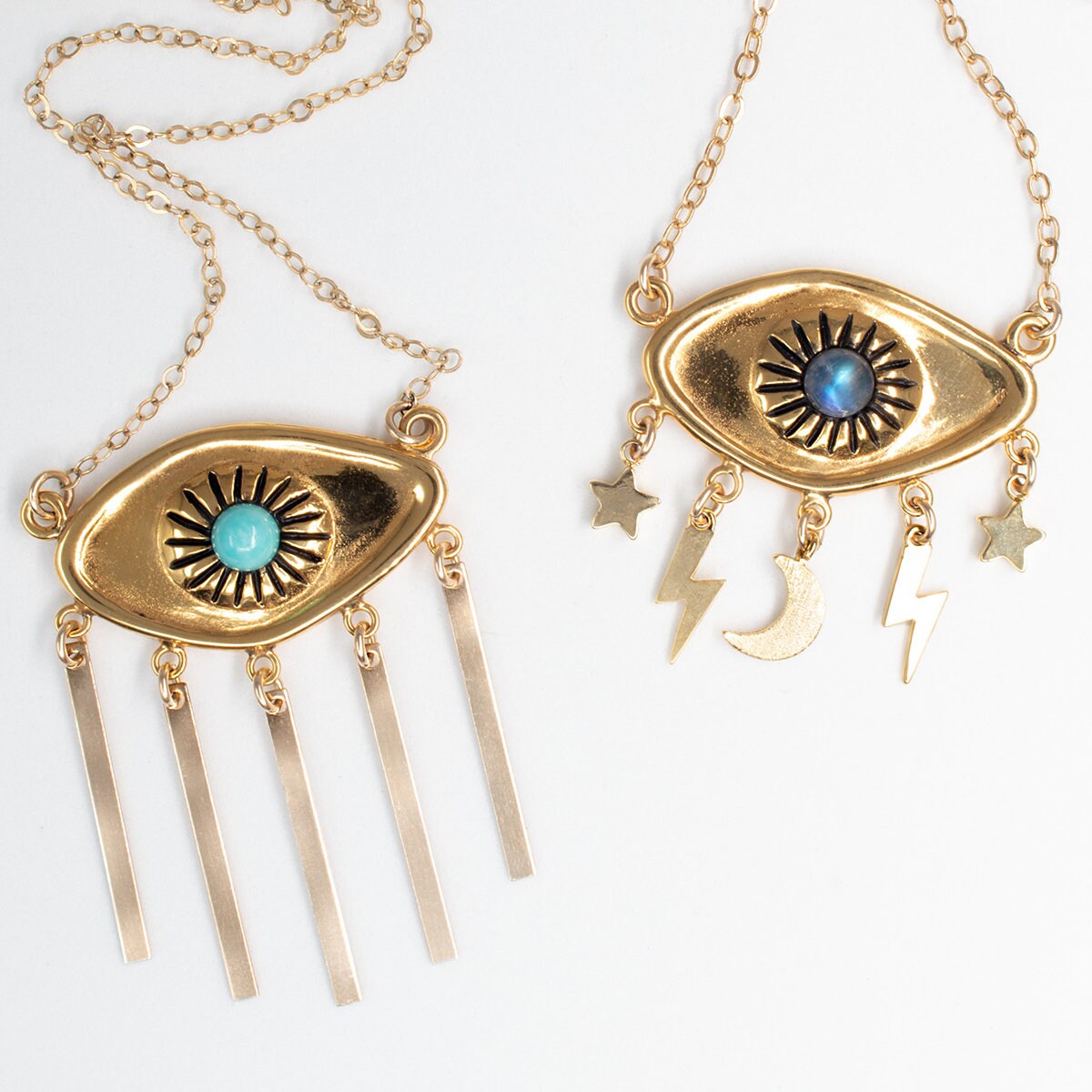 Cosmic Eye Charm Necklace, Evil Eye Necklace, Protection Necklace, Evil ...