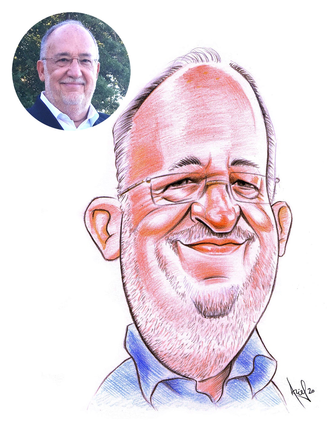 Pencil Caricature Portrait From Your Photo / Caricature Gifts - Etsy