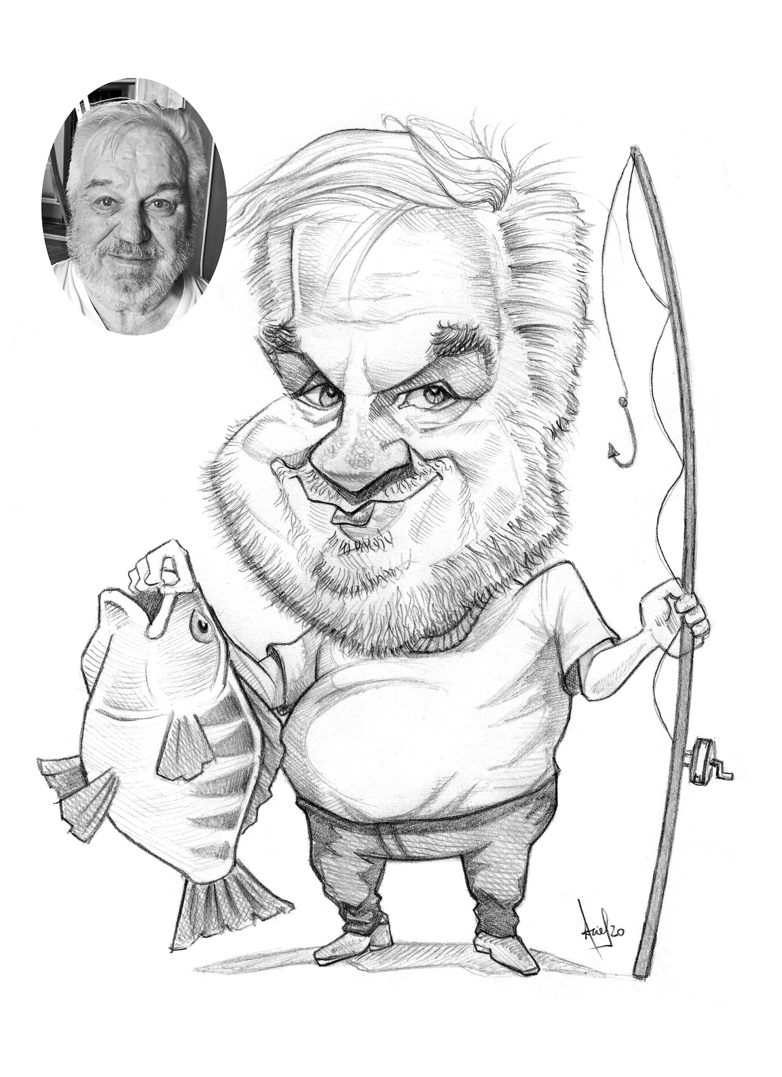 Caricature Art Custom Caricature Drawing Pencil Caricature - Etsy UK