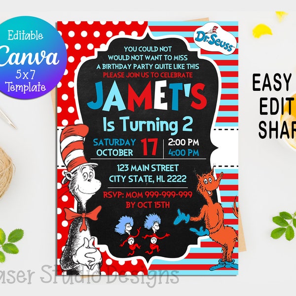 Dr Seuss Baby Shower Invitation - Etsy