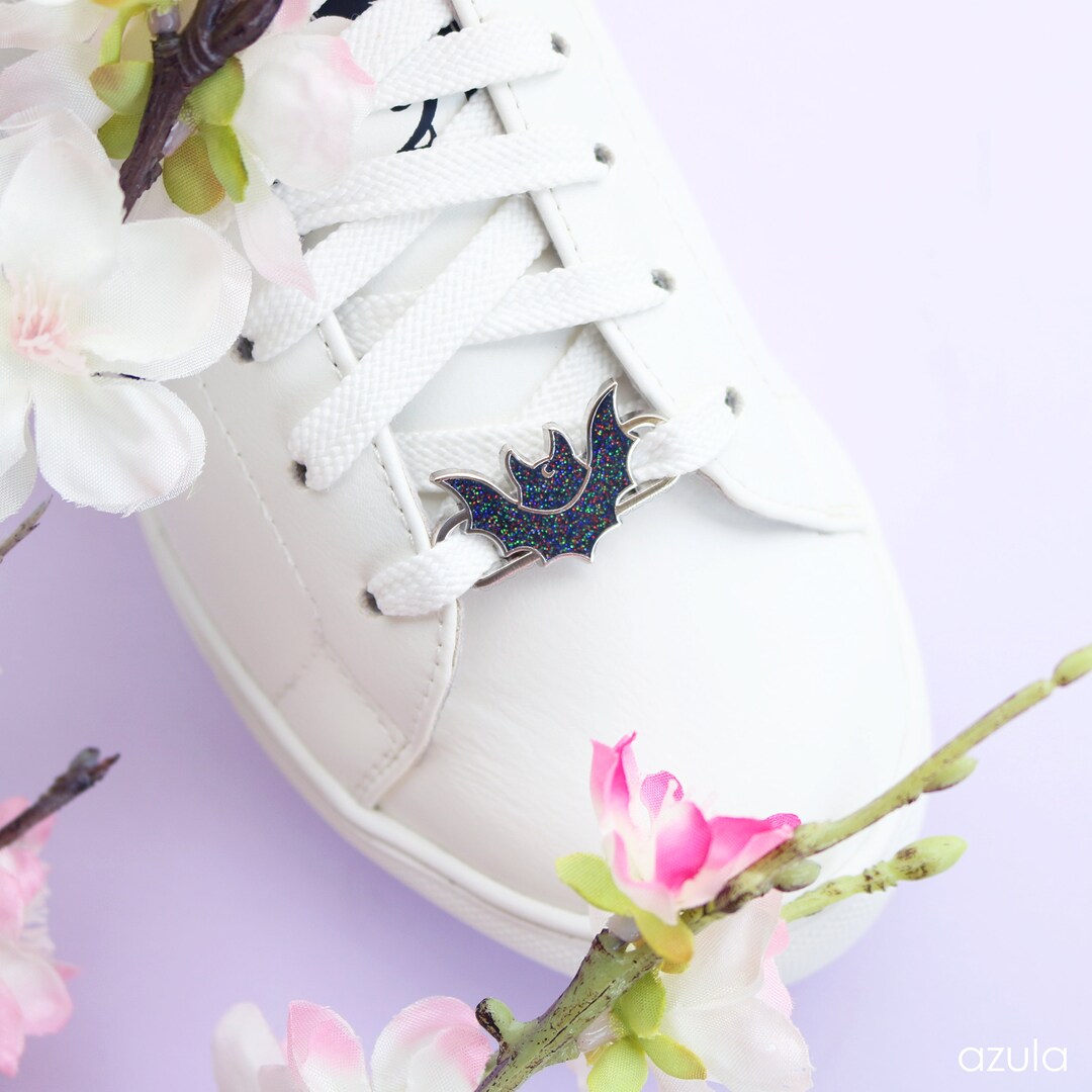 Lunar Bat | Shoe Lace Charm | Lace Locks | Pastel Goth | Spooky | Bats ...