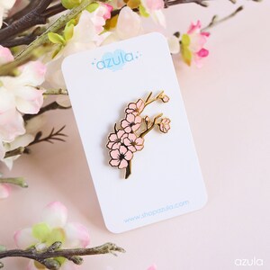 SAKURA BRANCH Enamel Pin Cherry Blossom Pink Floral Kawaii - Etsy