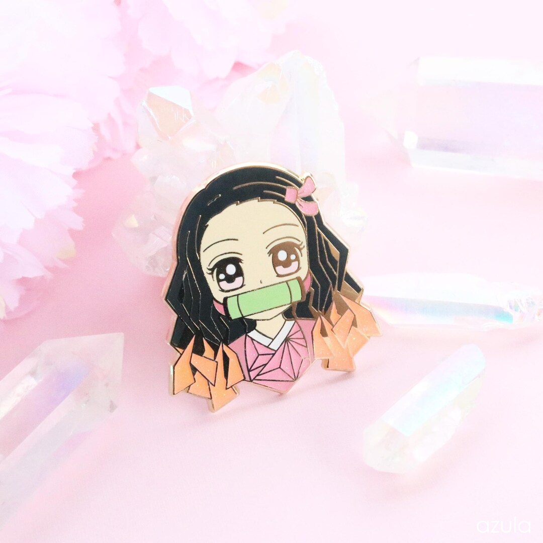 DEMON GIRL | Enamel Pin Badge | Anime Pins | Sister | Glitter - Etsy