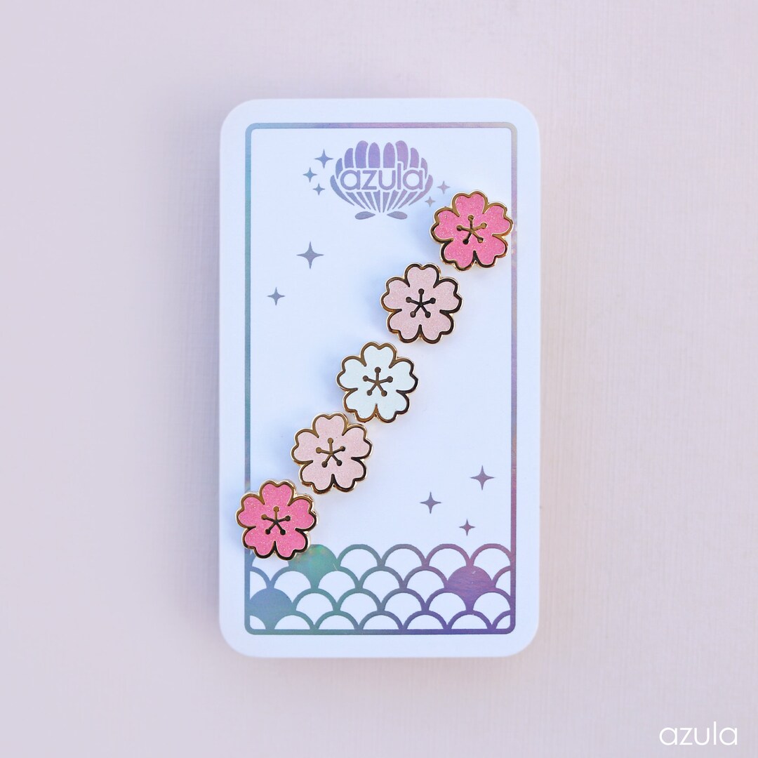 SAKURA BOARD FILLERS | Enamel Pin (set of 5) | Cherry Blossom | Floral ...