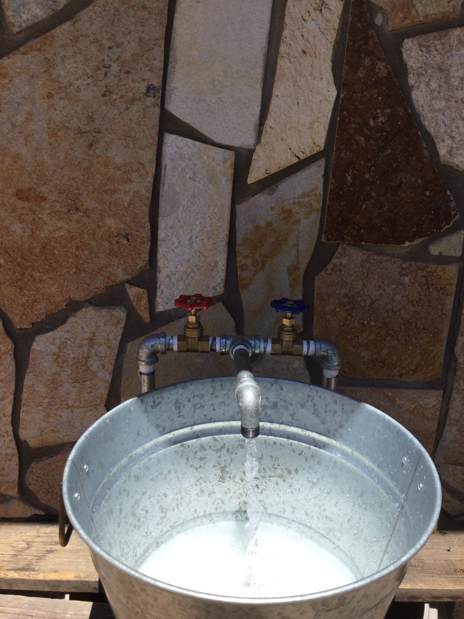 Industrial Faucet With Round Galvanized Tub for Sink - Etsy