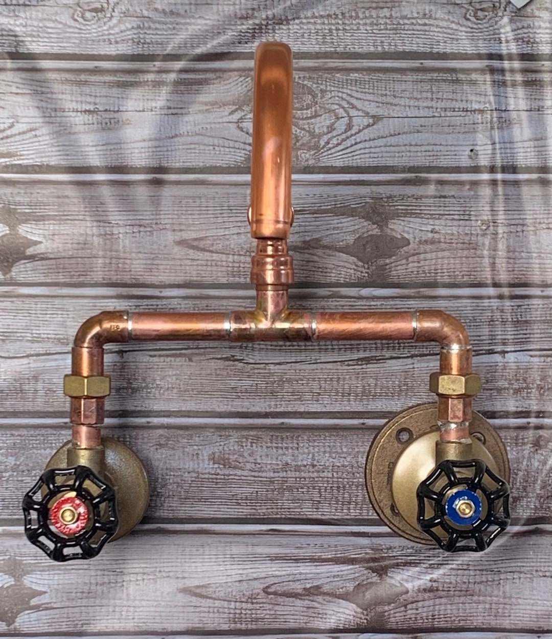 Copper Wall Mount 8” Center Set Faucet - Etsy