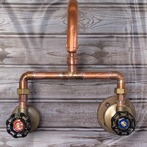 Copper Wall Mount 8” Center Set Faucet - Etsy