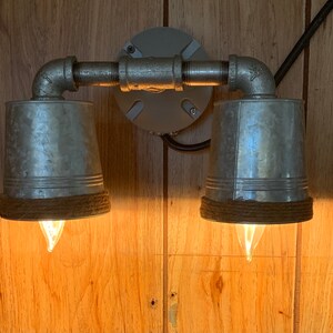 Galvanized Bucket Light - Etsy