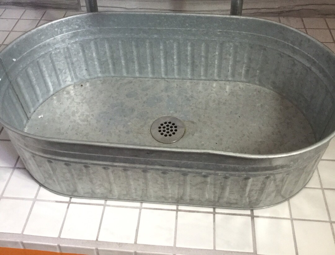 Small Oval Galvanized Tub - Etsy