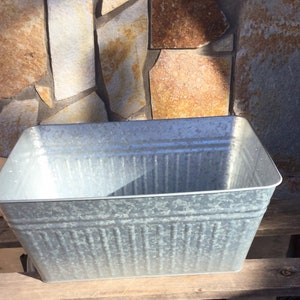 Rectangle Galvanized Tub - Etsy