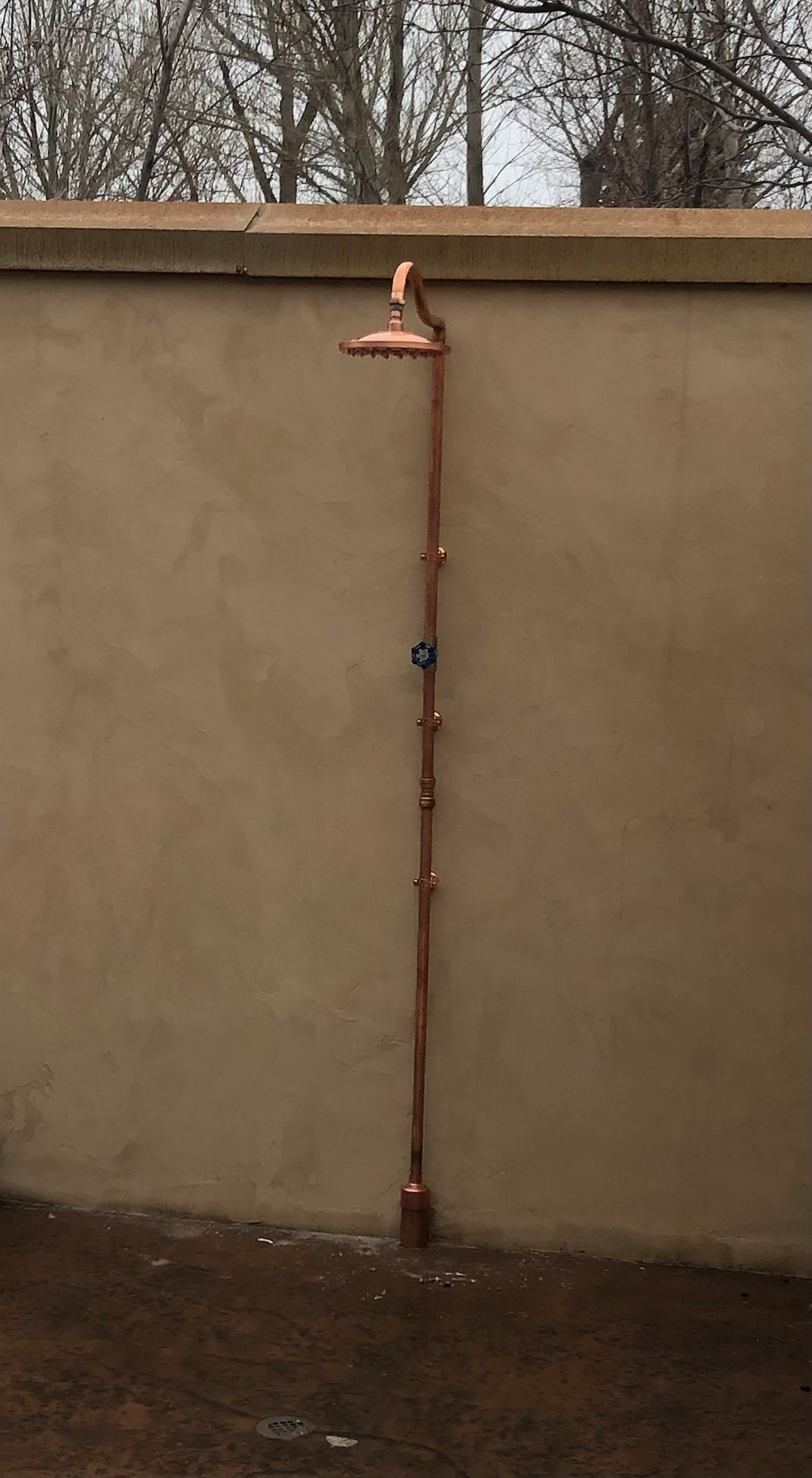 Single Copper Outdoor Exposed Shower - Etsy