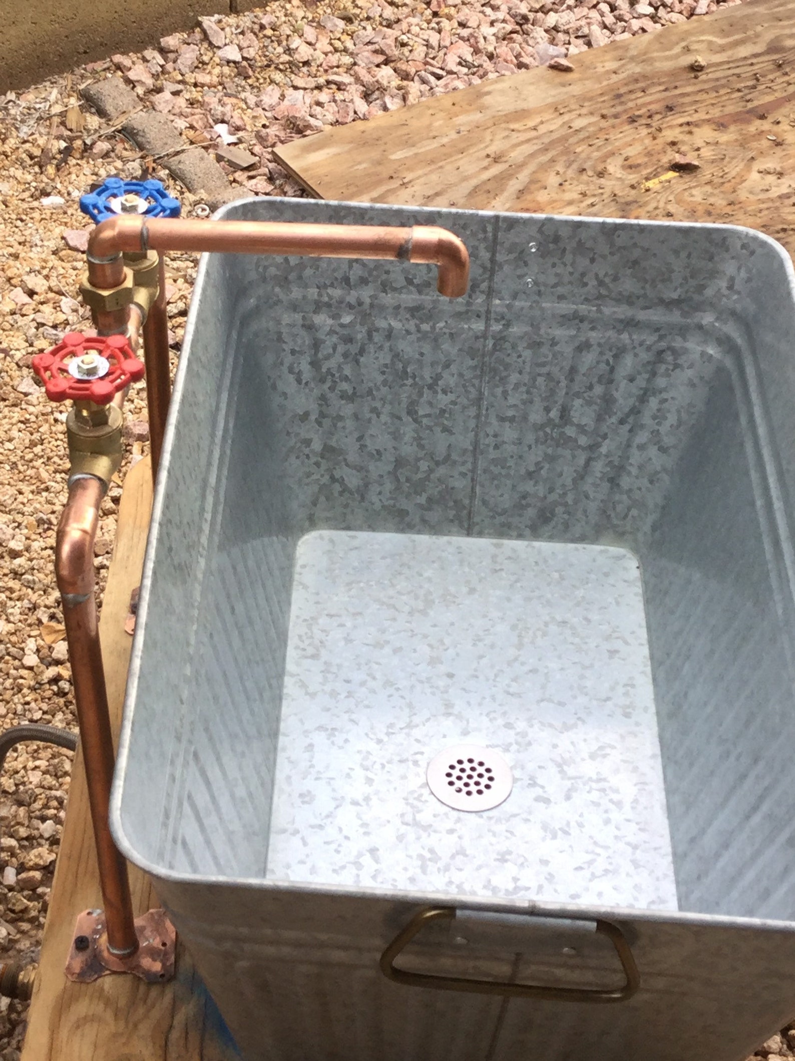 Handmade Copper Industrial Faucet With Galvanized Laundry Sink - Etsy