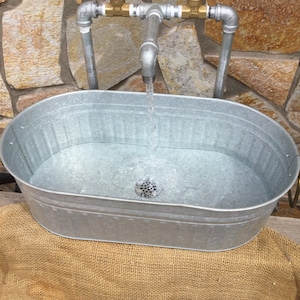 Industrial Design Handmade Galvanized Faucet With Brass Valves and ...