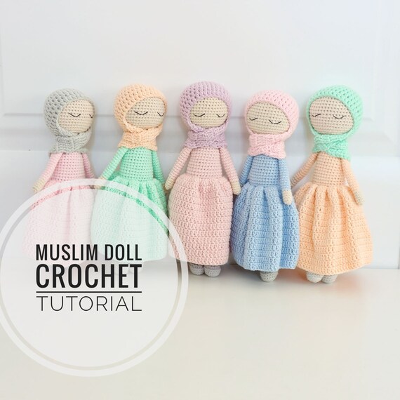 Doll in Hijab Crochet Tutorial DIY Amigurumi Toy Muslim Cute | Etsy
