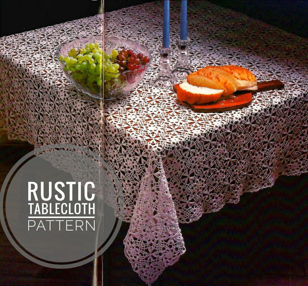 Vintage Pattern for Rustic Tablecloth, Retro Openwork Table Cover, Lace ...