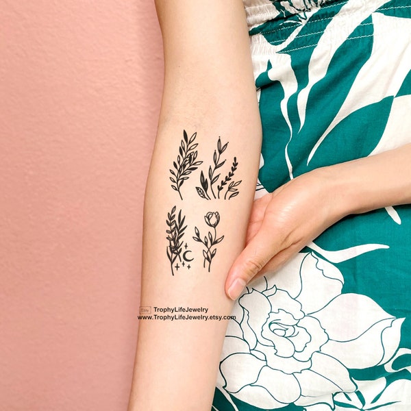 Botanical Tattoo - Etsy