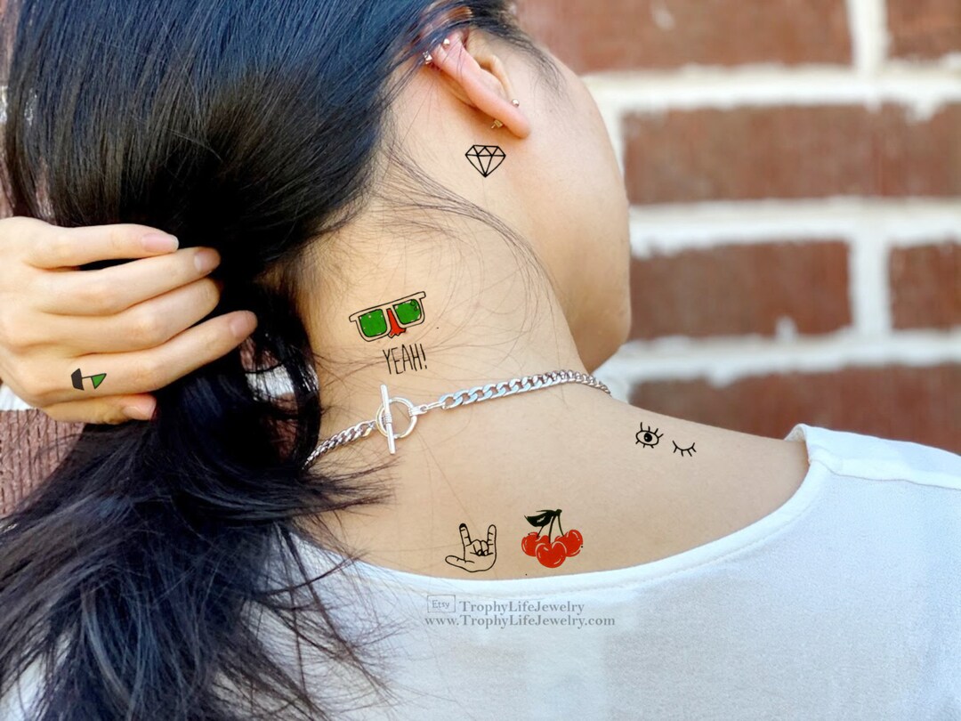 Tiny Tattoo / Set of 13 Temporary Tattoo / Temporary Tattoo / - Etsy