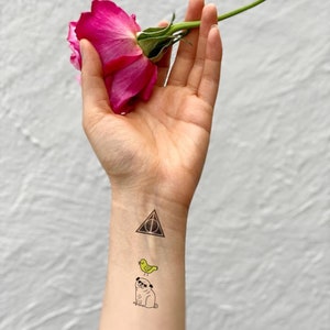 Tiny Tattoo / Set of 21 Temporary Tattoo / Temporary Tattoo / - Etsy