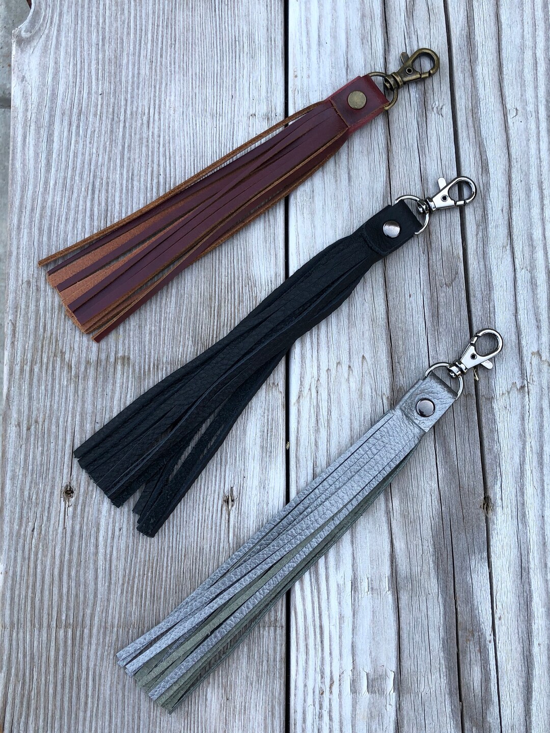 Mini Leather Fringe Flogger - Key Fob / Hand Made Leather Keychain ...