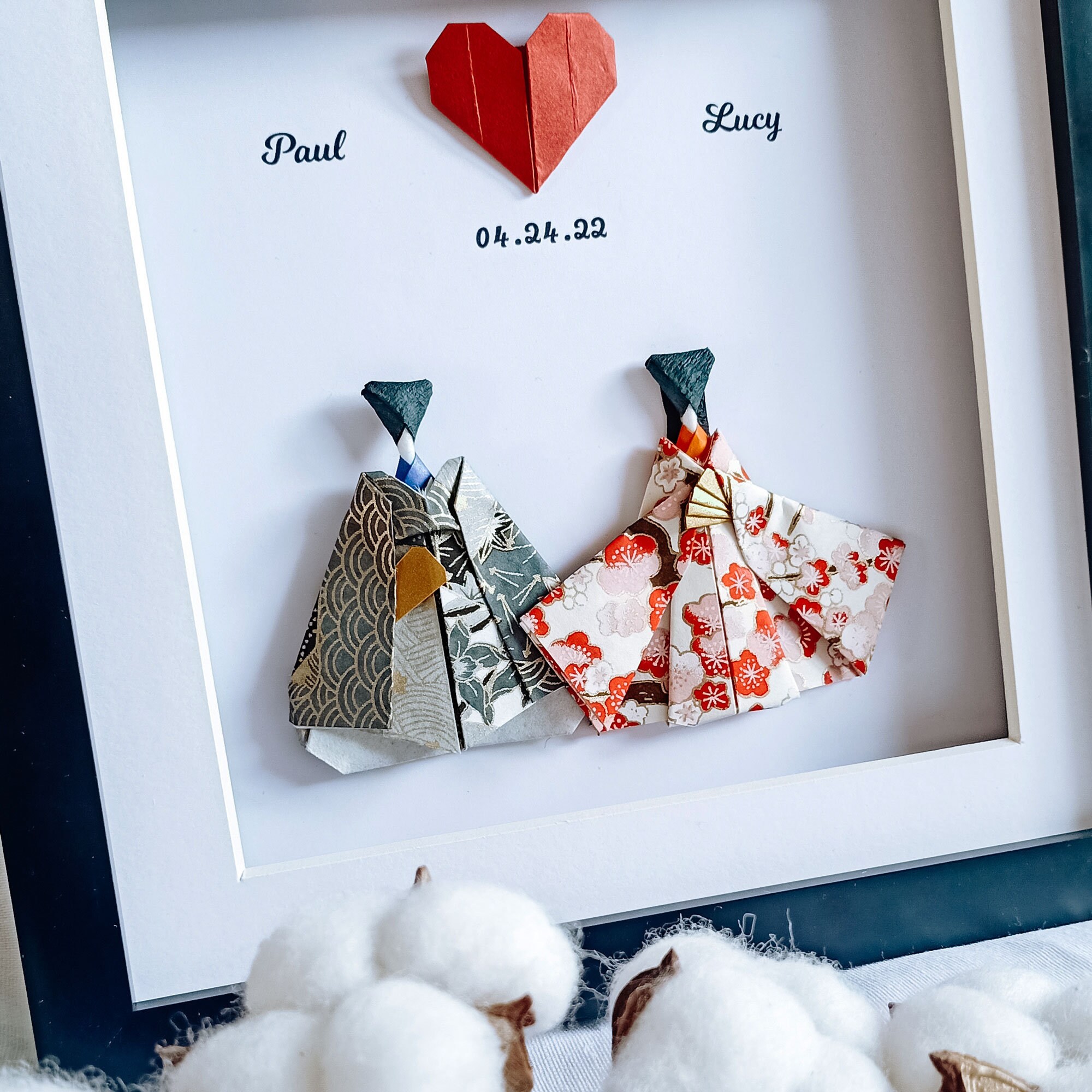 Personalised Cotton Bud Faces Origami Bride and Groom: Wedding | Etsy