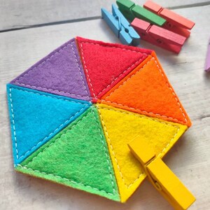 Rainbow Activity Game, Fine Motor Skills, Primary and Secundary Colours ...