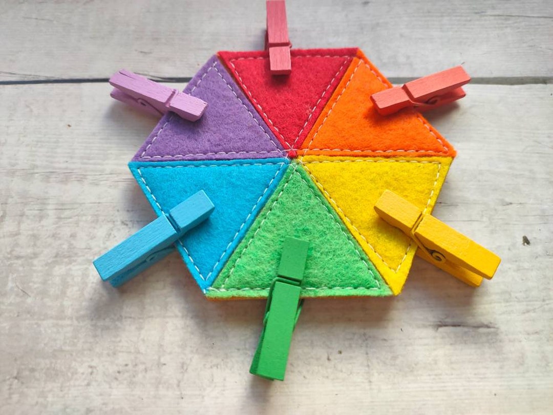 Rainbow Activity Game, Fine Motor Skills, Primary and Secundary Colours ...