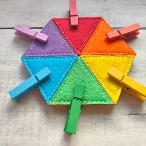 Rainbow Activity Game, Fine Motor Skills, Primary and Secundary Colours ...