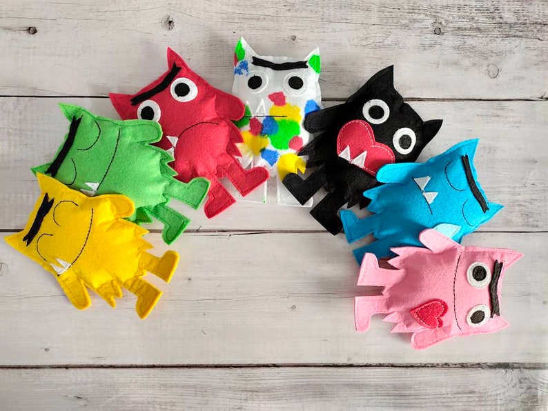 The Colour Monster 7 Monsters set - Etsy México