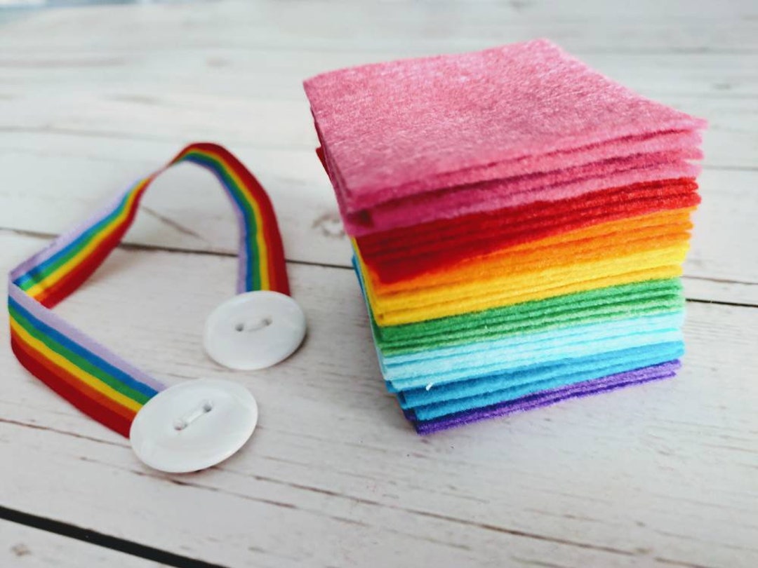 Buttoning Rainbow Toy, Montessori Toy, Fine Motor Skills Toy, Dressing ...