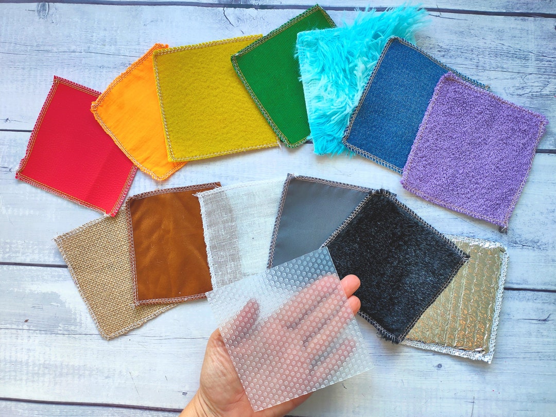 Sensory Squares 14 Types of Different Textures Primary and - Etsy