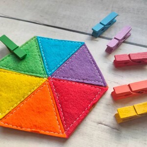 Rainbow Activity Game, Fine Motor Skills, Primary and Secundary Colours ...