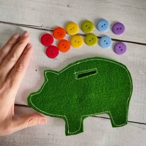 Button Piggy Bank. Fine Motor Game. Montessori Inspiration. - Etsy