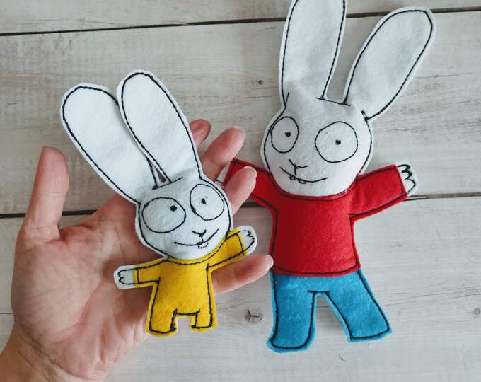 Simon Supper Rabbit and Gaspard (felt Stuffed Toys) - Etsy