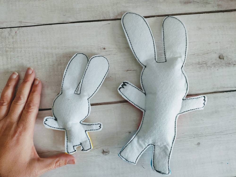 Simon Supper Rabbit and Gaspard felt Stuffed Toys - Etsy UK