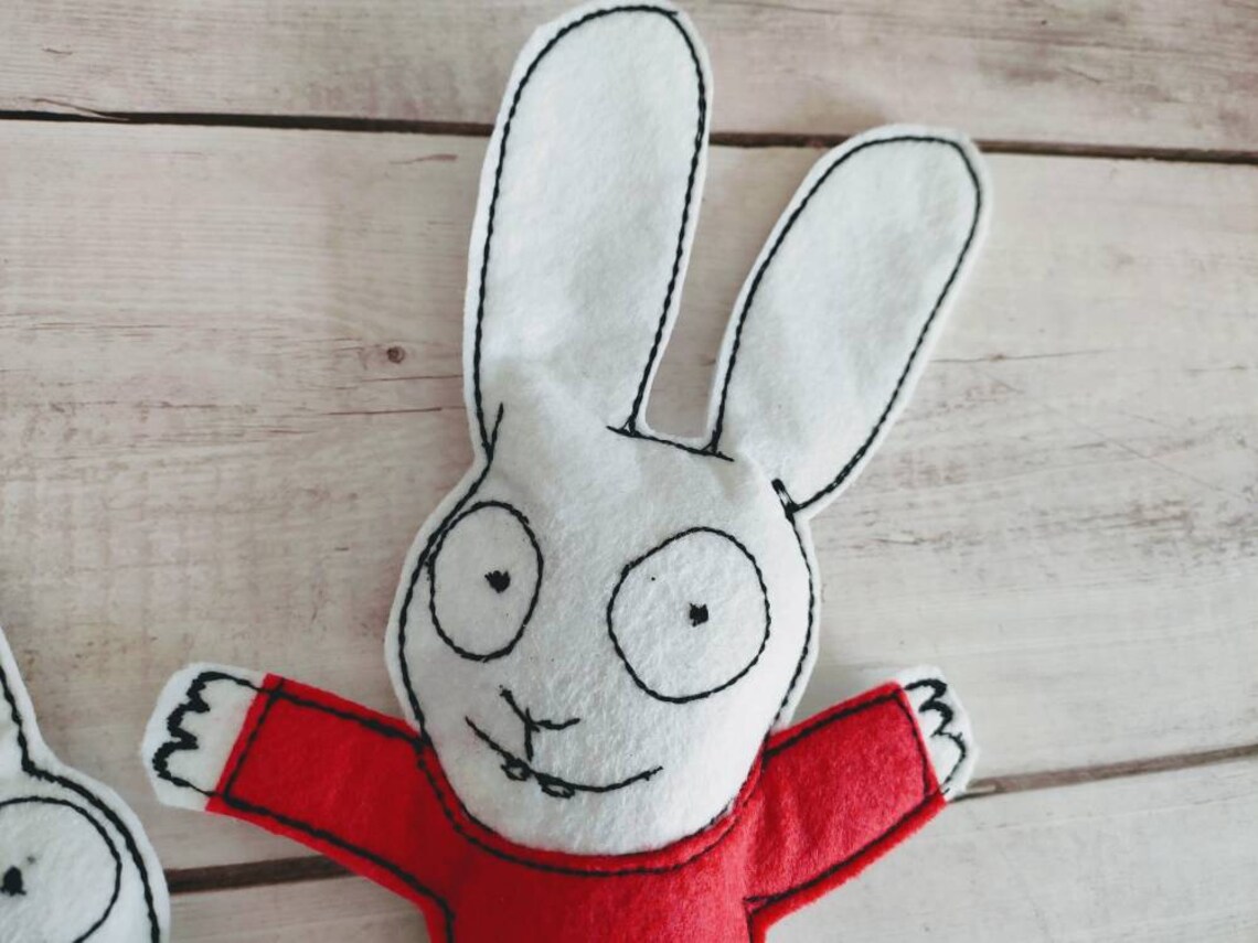 Simon Supper Rabbit and Gaspard felt Stuffed Toys | Etsy