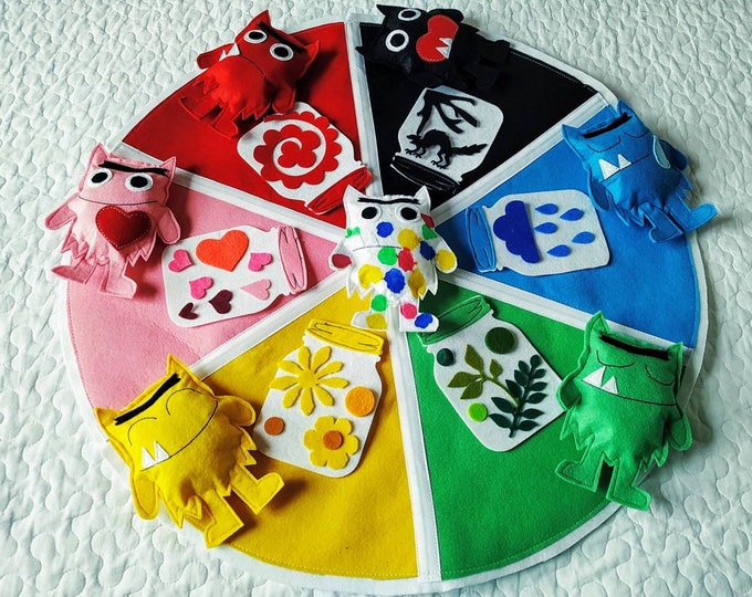 The Colour Monster Activity Mat monsters Jars and Mat - Etsy UK