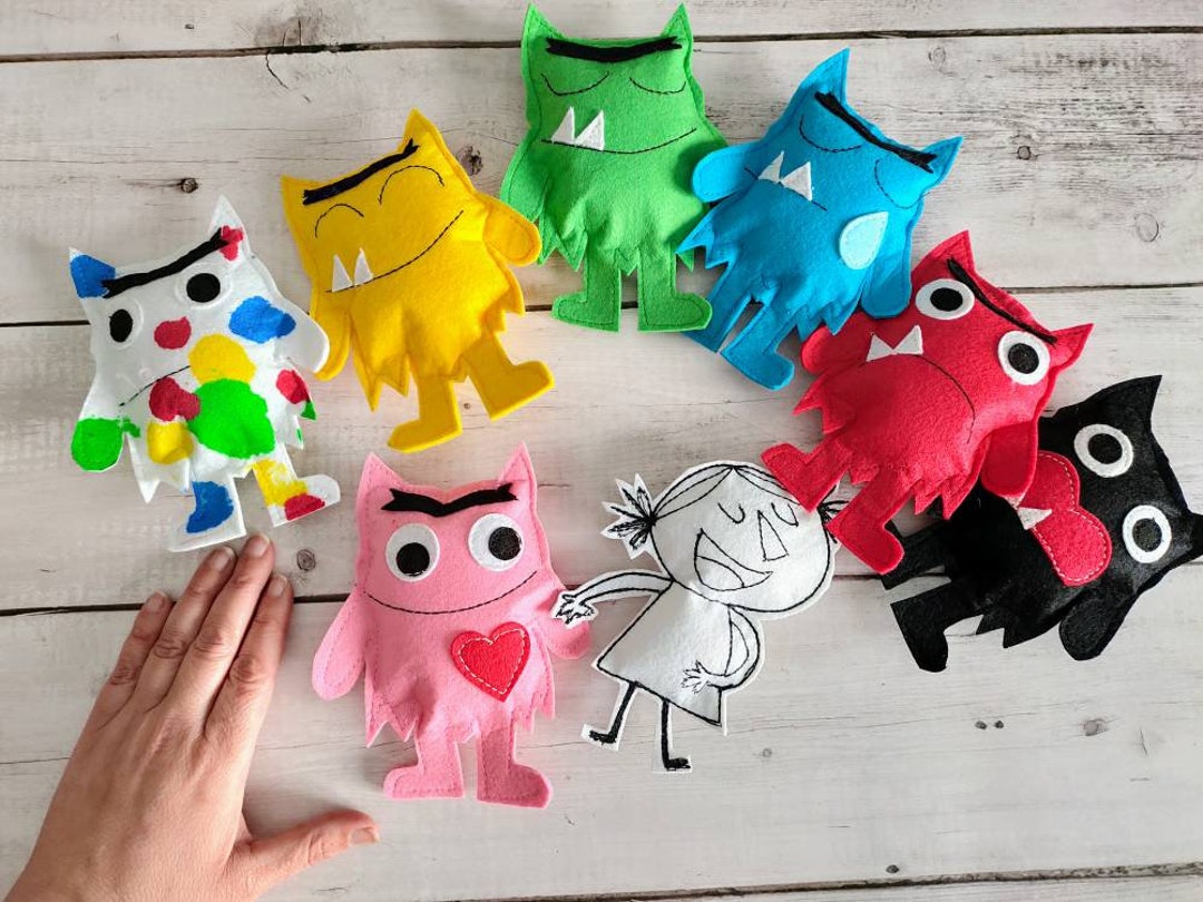The Colour Monster 7 Monsters Set and the Girl 8 Characters - Etsy