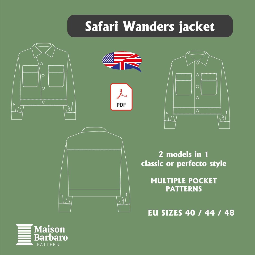 Women's Asymmetrical Jacket Pattern | Pattern Pdf A4 to Download ...