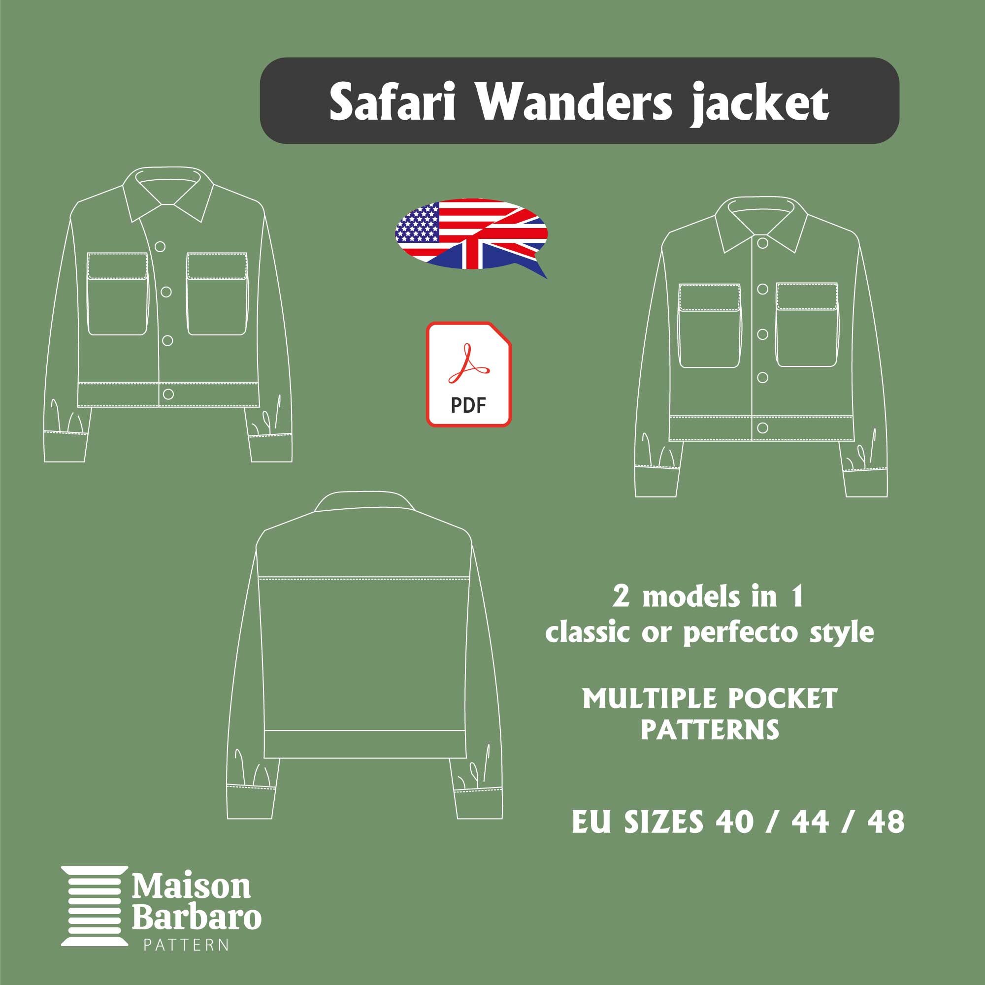 Women's Asymmetrical Jacket Pattern | Pattern Pdf A4 to Download ...