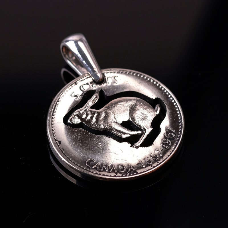Canada 5 Cent Coin Necklace - Etsy