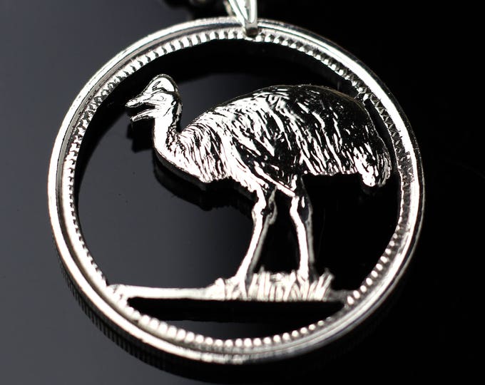 2009 Papua New Guinea 20 Toea Coin Pendant Cassowary Bird of Paradise ...