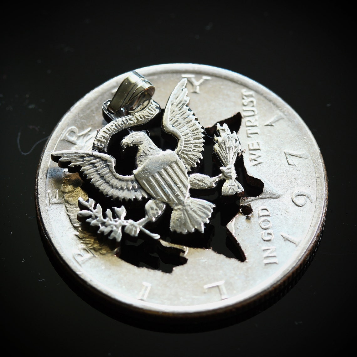 Eagle Cut Coin Pendant & Necklace Half Dollar USA Coin. New - Etsy