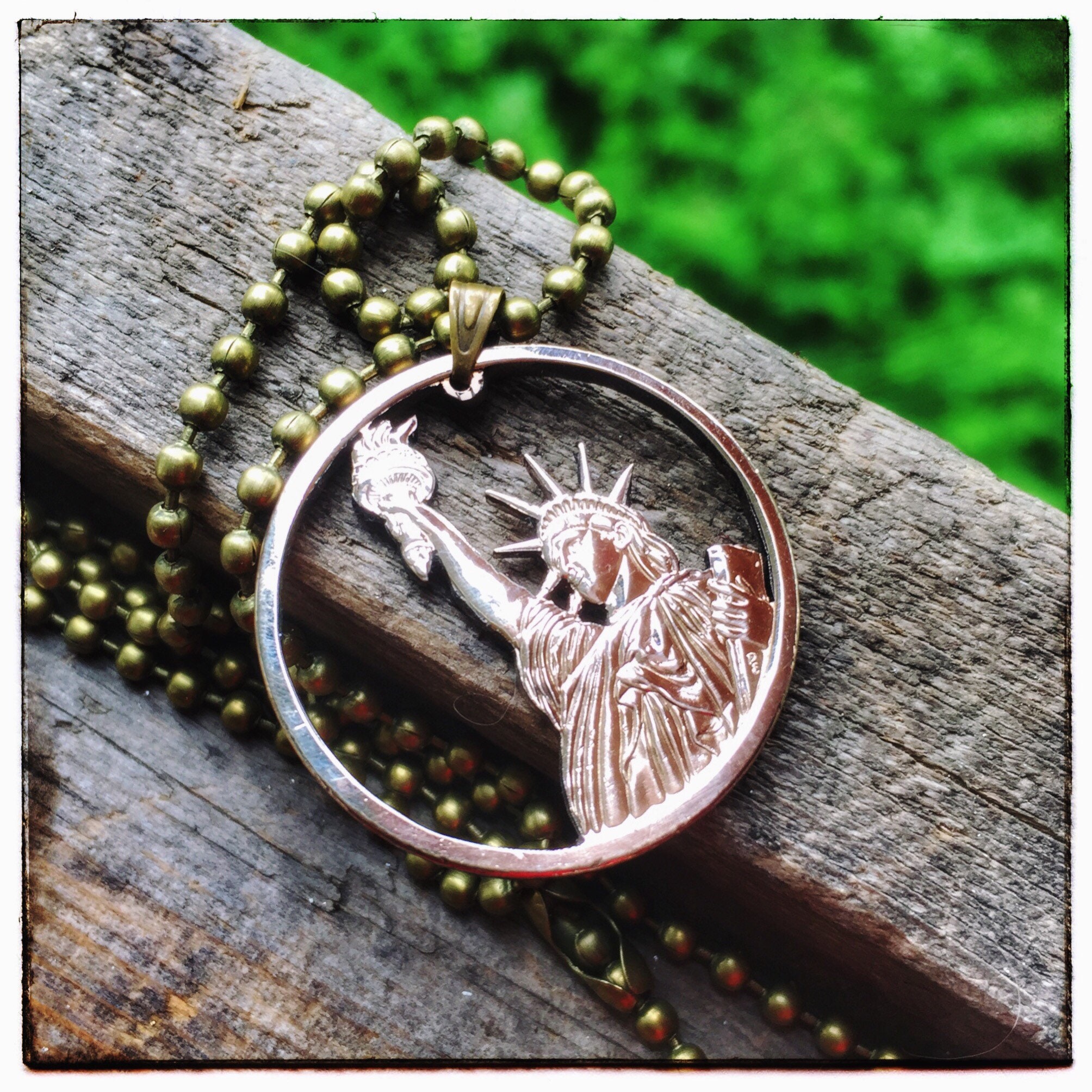 Cut Coin Pendant Backside of a Presidents Dollar Coin With the | Etsy