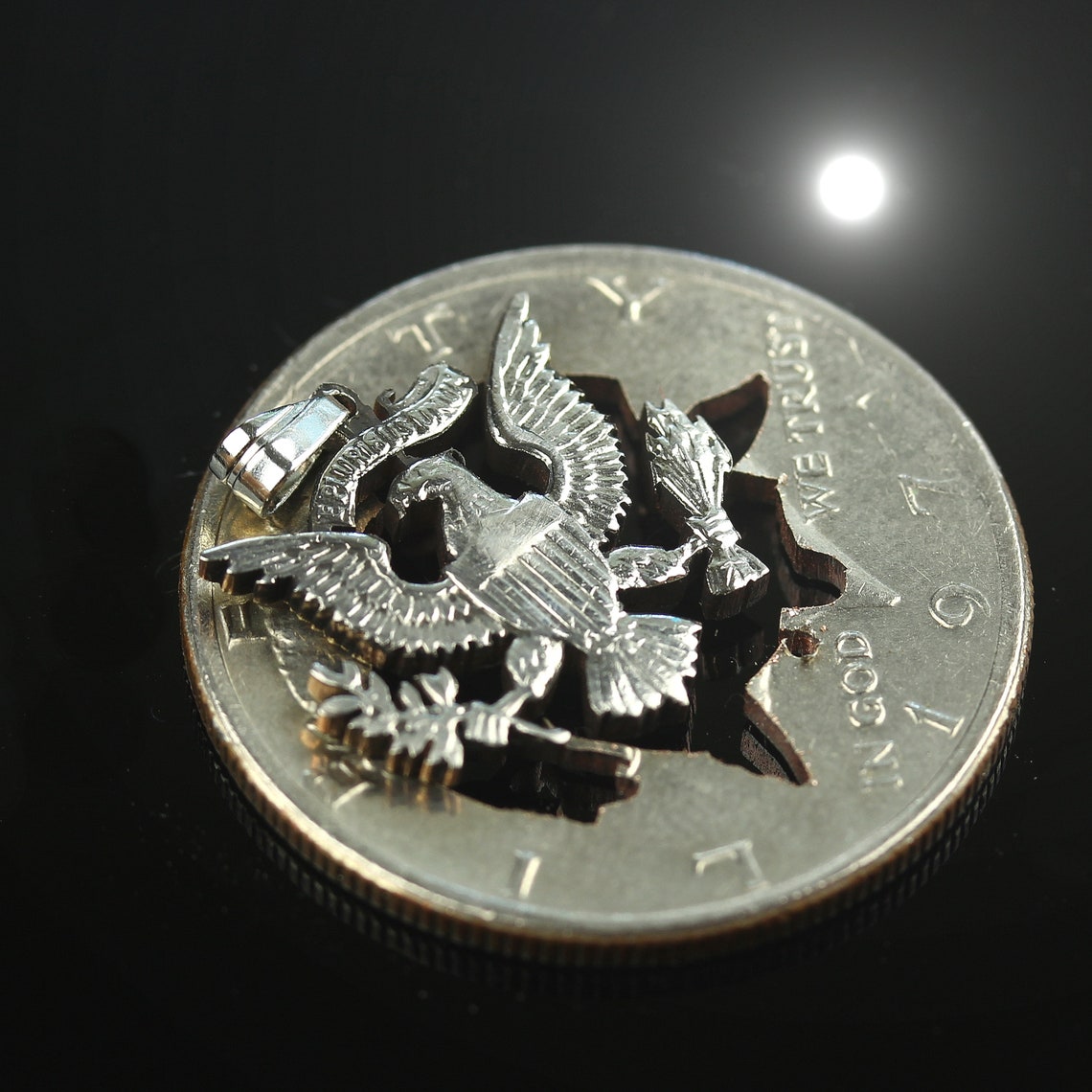 Eagle Cut Coin Pendant & Necklace Half Dollar USA Coin. New - Etsy