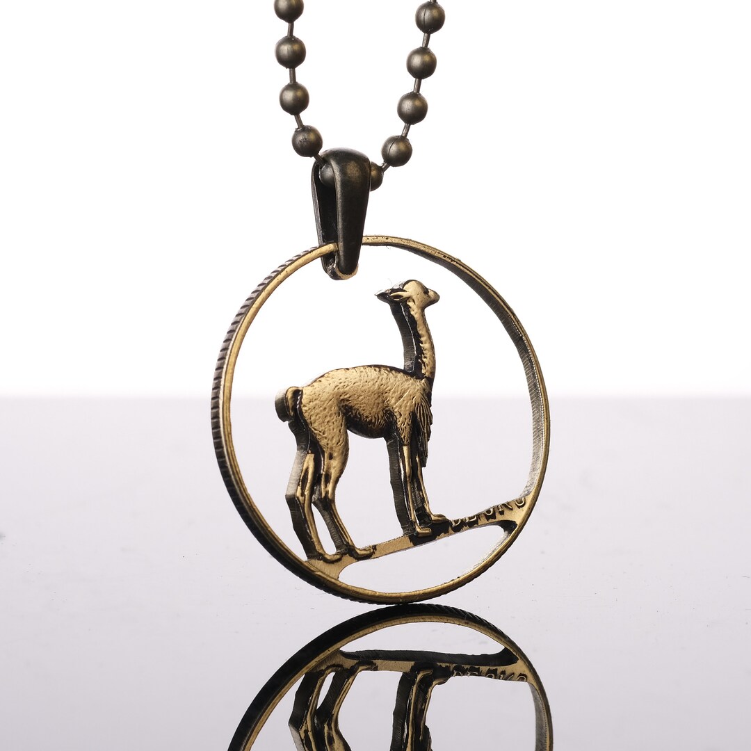 1 Sol De Oro Peruvian Lama Vicugna Alpaca Cuzco Cut Coin Pendant. - Etsy
